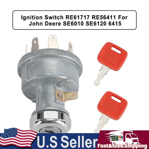 Ignition Switch W/2 Keys RE61717 RE264579 Fits For John Deere SE6010 ...