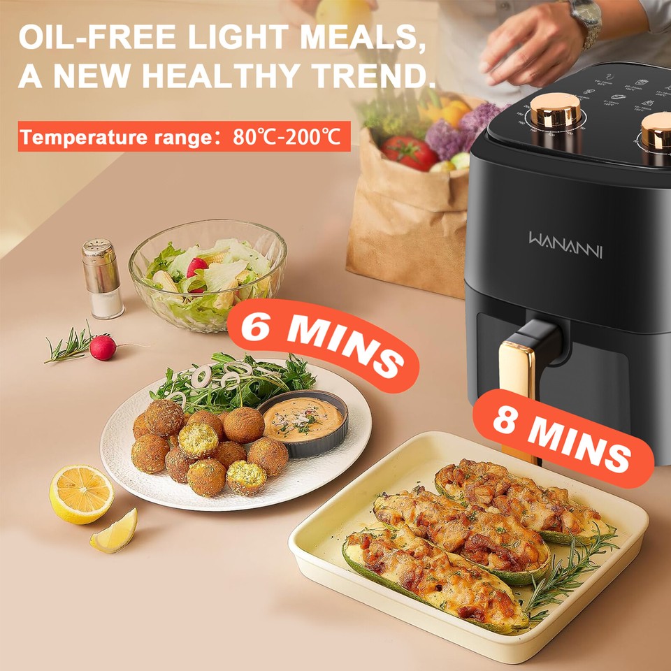 6L Air Fryer transparent New Large Capacity Touch Screen Multifunction ...