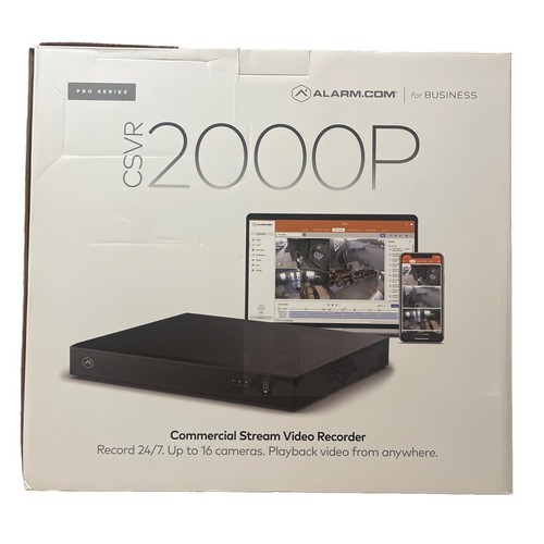 COMMERCIAL STREAM VIDEO RECORDER ALARM.COM Pro Series ADC-CSVR 2000P ...