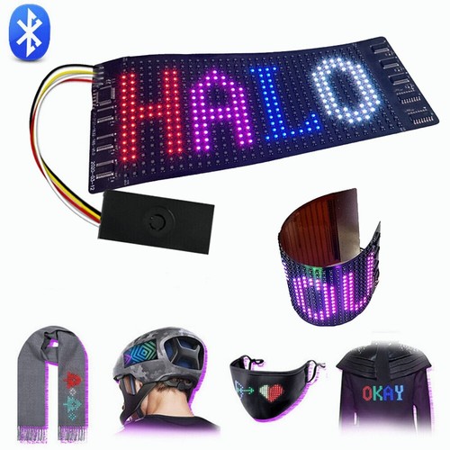 Foldable Bluetooth Digital LED Name Message Tag Badge Sign DIY ...