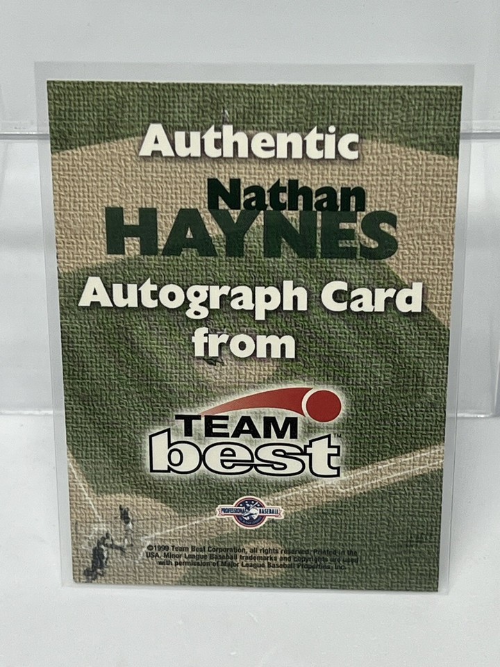 NATHAN HAYNES 1999 Team Best Auto Rc California Angels JM | eBay