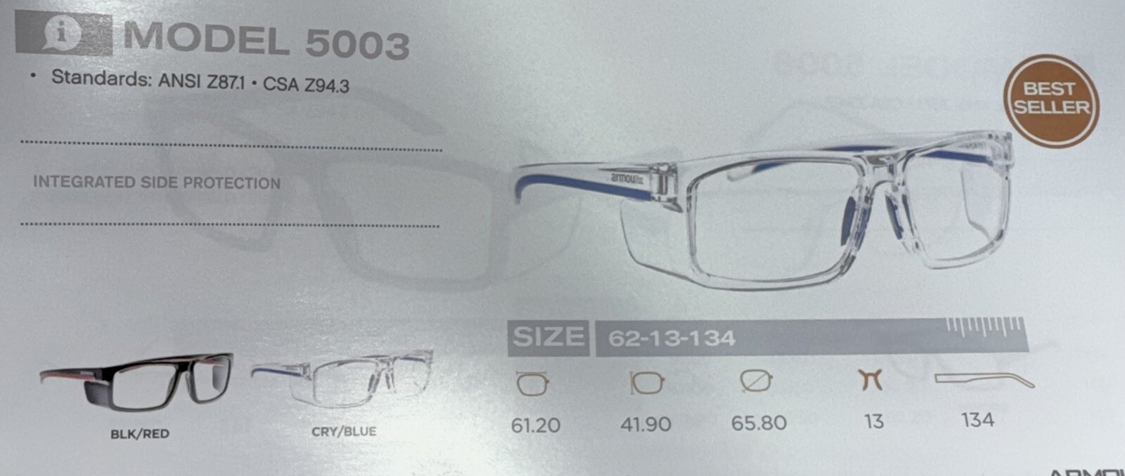 prescription PROGRESSIVE NO LINE Bifocal safety glasses ANSI Z87.1 CSA ...