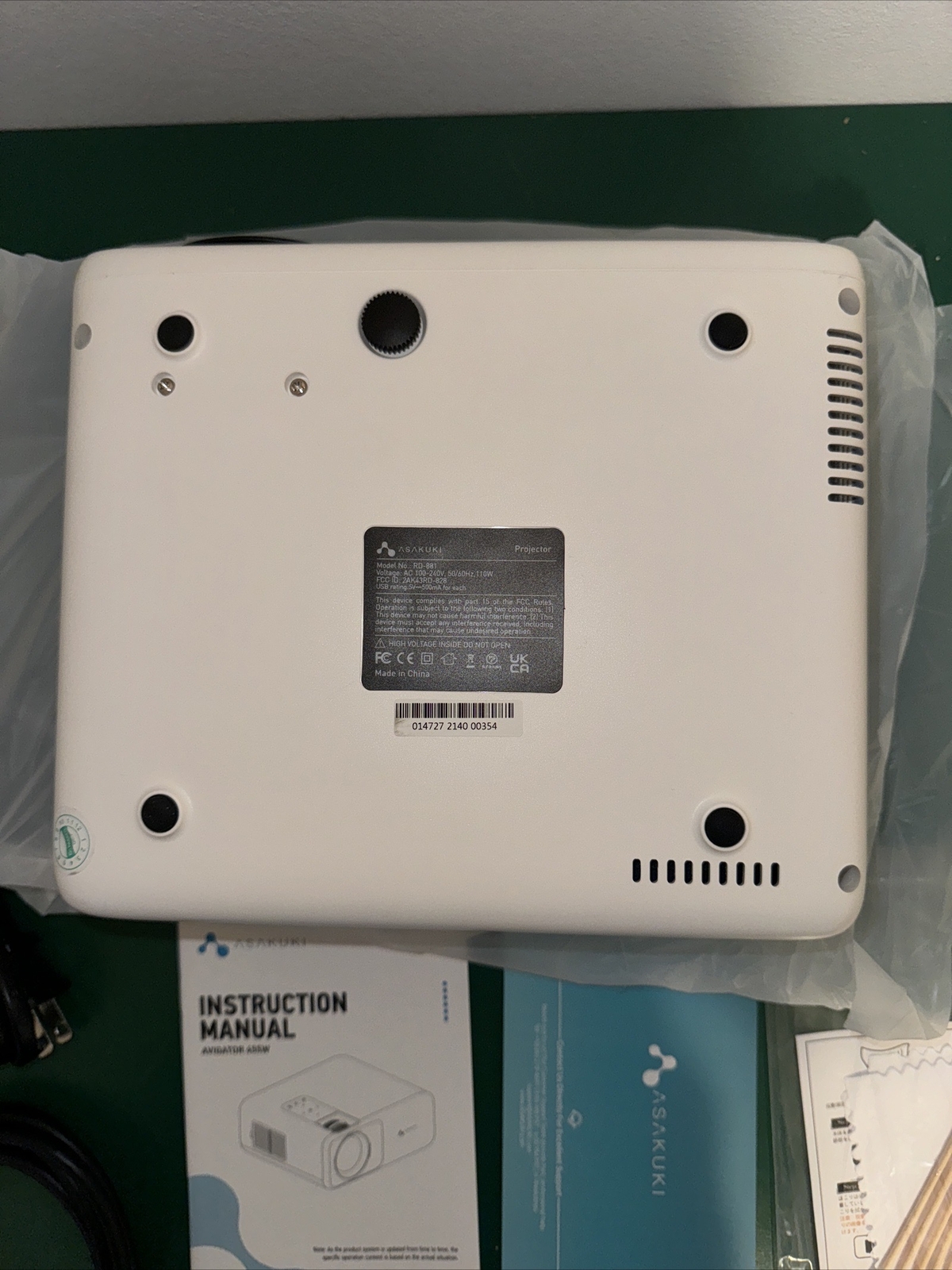 ASAKUKI Avigator 455W 5G WiFi Projector 1080p 350 ANSI Lumen Portable ...