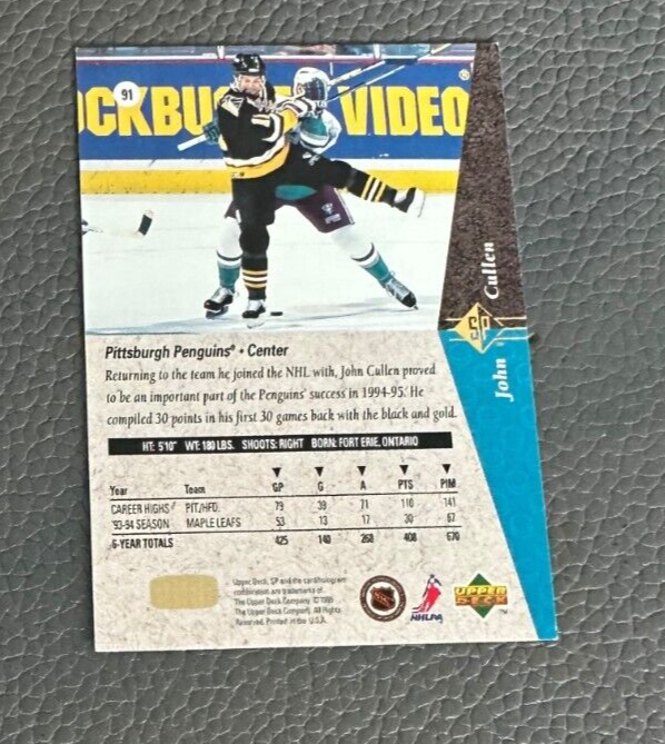 1994-95 SP Penguins Hockey Card #91 John Cullen | eBay