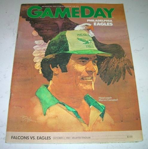 1983 PHILADELPHIA EAGLES vs ATLANTA FALCONS NFL PROGRAM 41+ yrs old ...