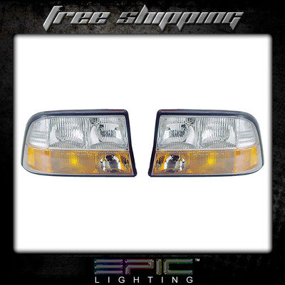 Fits GMC Jimmy Sonoma Truck w/Fog Light Headlight Headlamp Pair Left ...