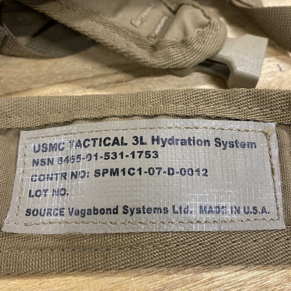 USMC TACTICAL 3L Hydration System NSN 8465-01-531-1753 | eBay
