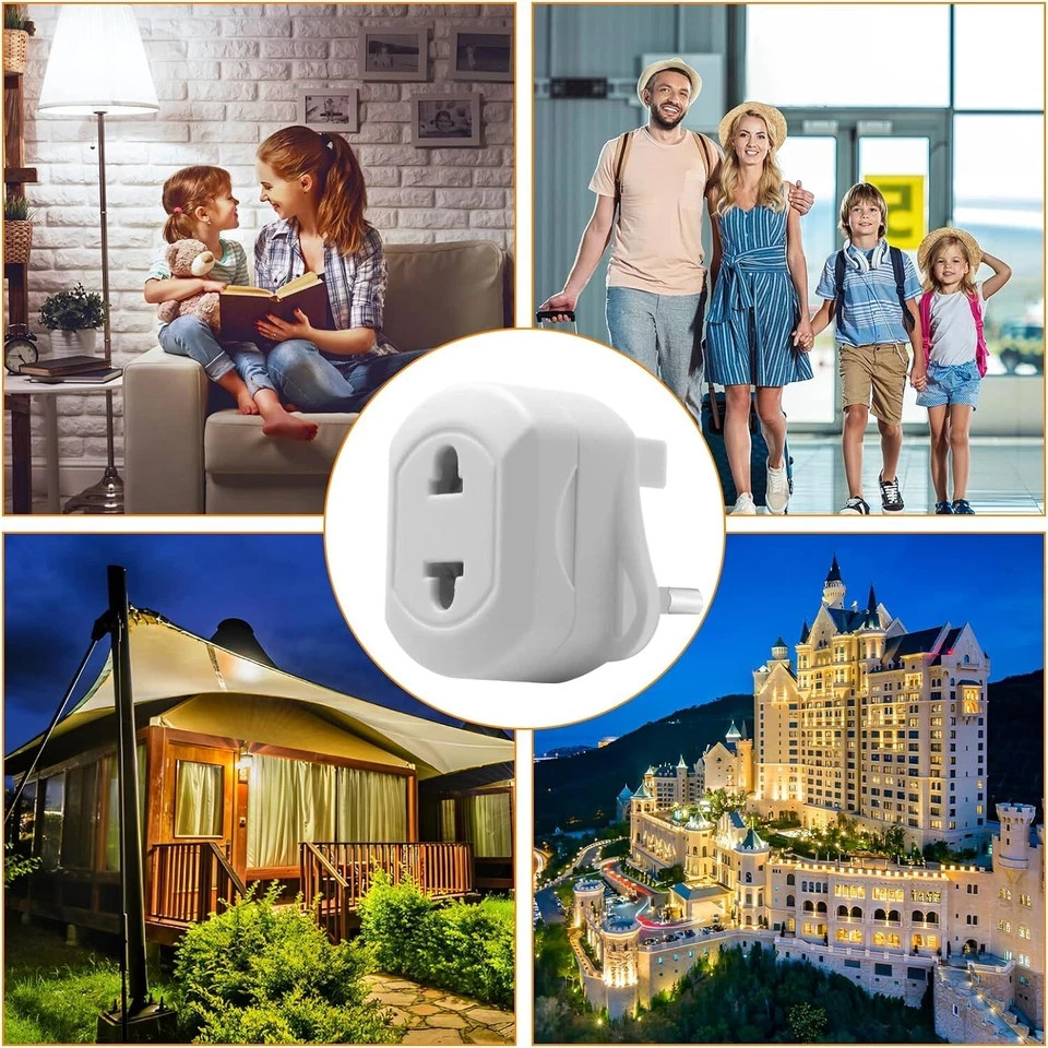 2 Pin to 3 Pin UK Battery Charger Adaptor Plug for Shaver & Oral-B ...