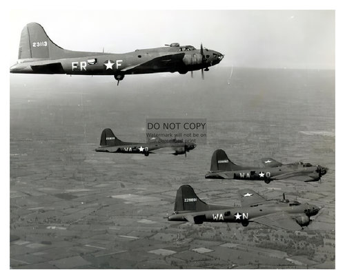BOEING B-17 FLYING FORTRESS IN BOMBER FORMATION FLIGHT WW2 WWII 8X10 ...