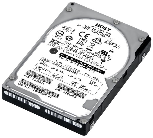 EMC 118000060-01 1.2TB 10K 128MB SAS-3 2.5'' HUC101812CSS200 for sale ...