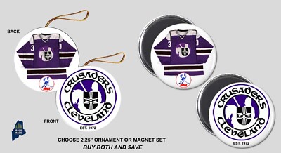 WHA CLEVELAND CRUSADERS Ornament / Magnets - Collectible Vintage Jersey ...