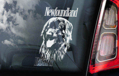 NEWFOUNDLAND Car Sticker, Landseer Newf Dog Window Bumper Decal Gift ...
