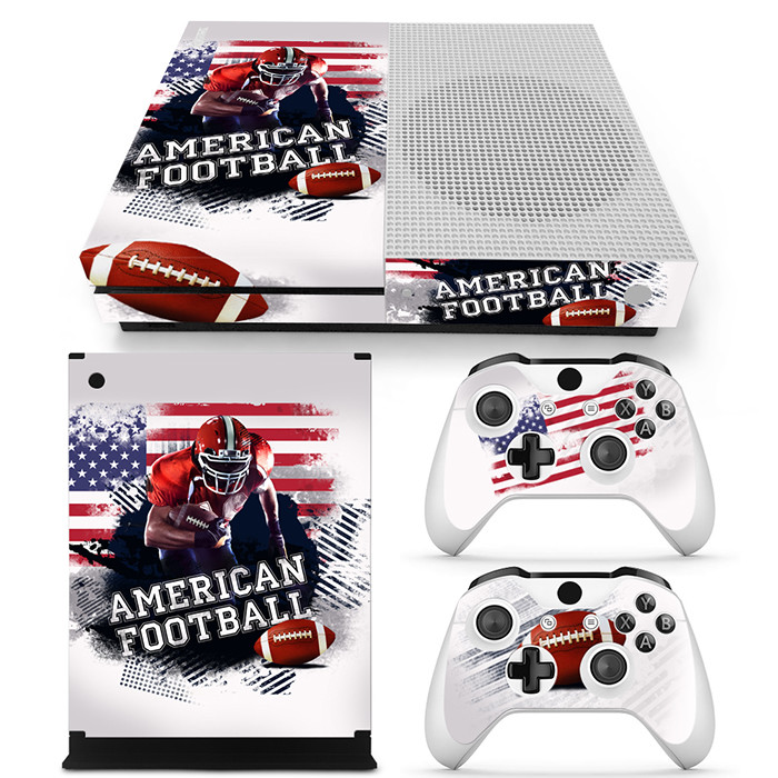 Xbox One S Console Skin Decal Sticker American Football + 2 Controller ...
