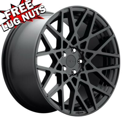 18 inch 18x8.5 Rotiform R112 BLQ MATTE BLACK wheels rims 5x112 +45 | eBay