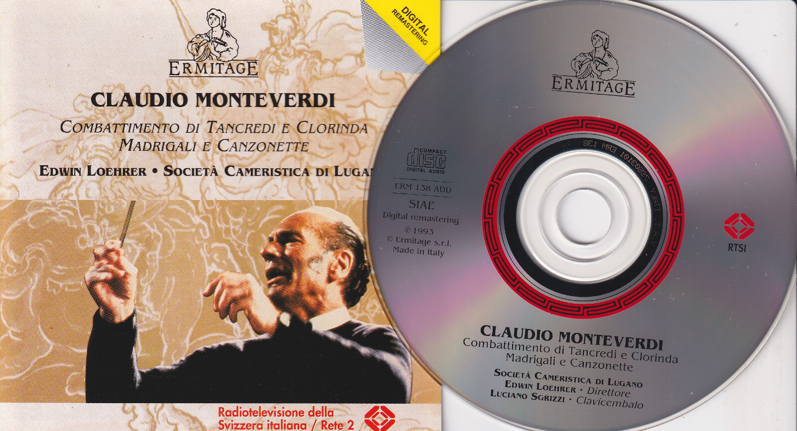 CLAUDIO MONTEVERDI Combattimento Di Tancredi e Clorinda (CD 1993) Edwin ...