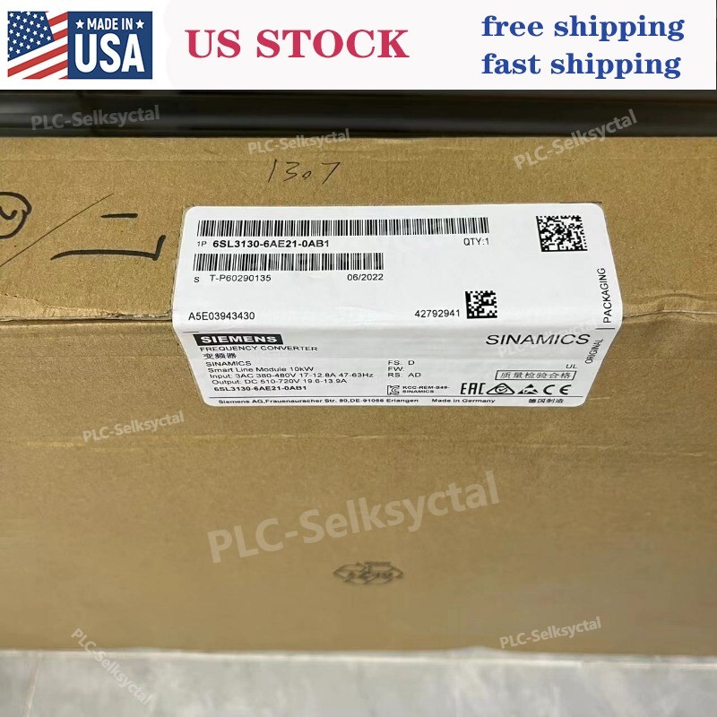 1 PCS New in Box Siemens 6SL3130-6AE21-0AB1 SINAMICS S120 Smart Line ...
