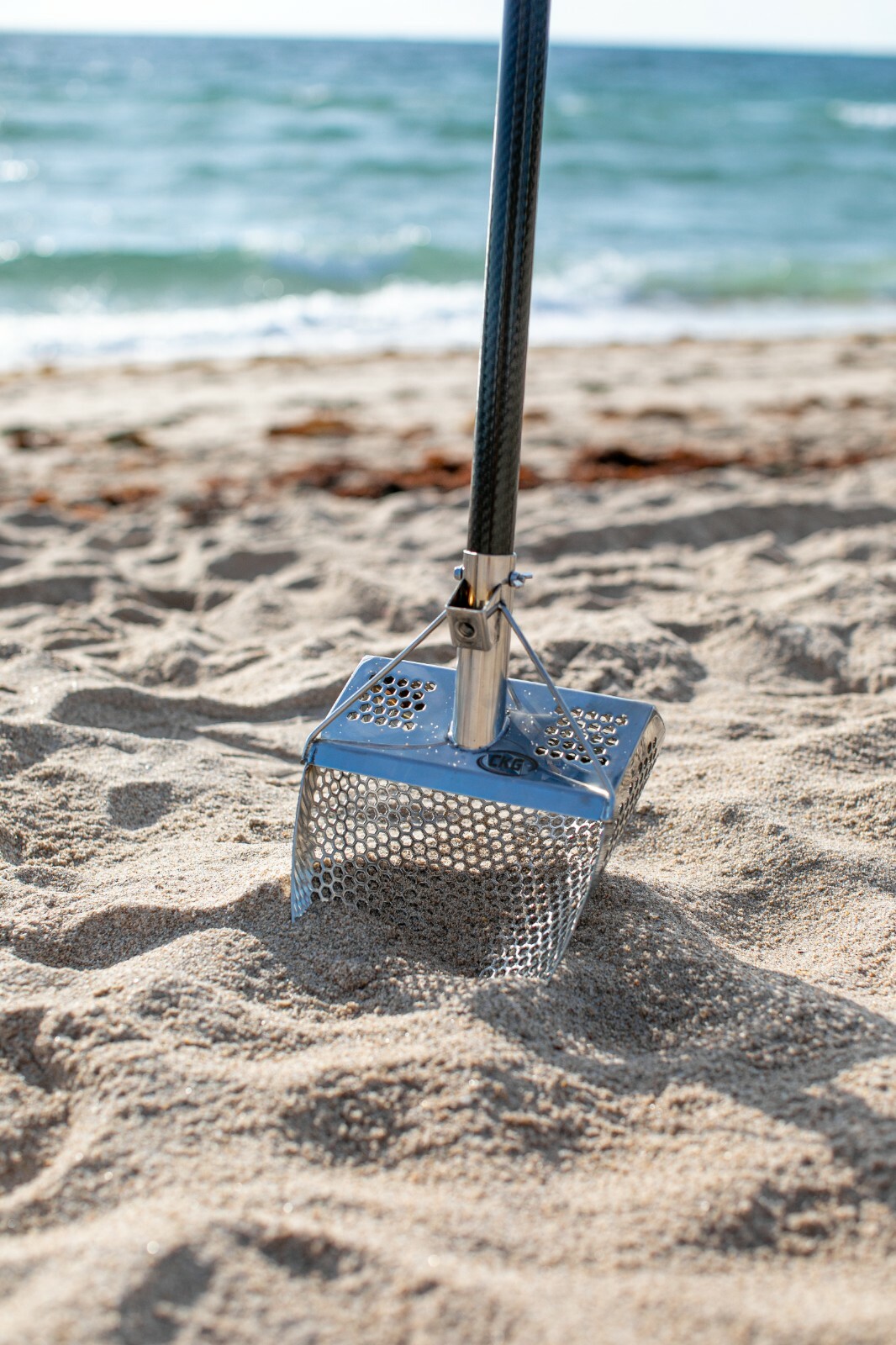 CKG Beach Sand Scoop Metal Detector Shovel Sifter Long Carbon Fiber ...