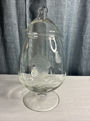 Vintage Princess House Heritage Clear Glass Candy Jar With Lid ...