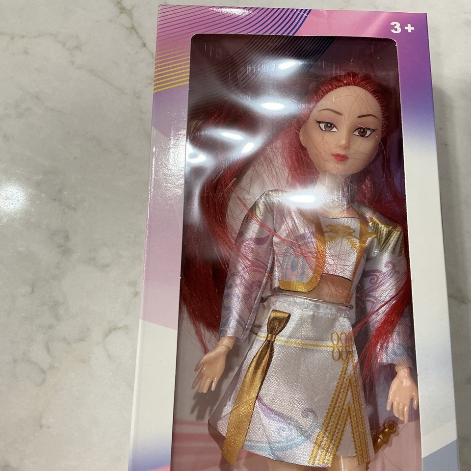 Fashion Happy Doll Set Fashion Doll Purple Red Hair Removable Clothes ...