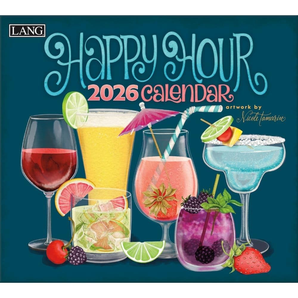 Lang, Happy Hour 2026 Wall Calendar, 13.4'' X 12'', 12-Month Calendar ...