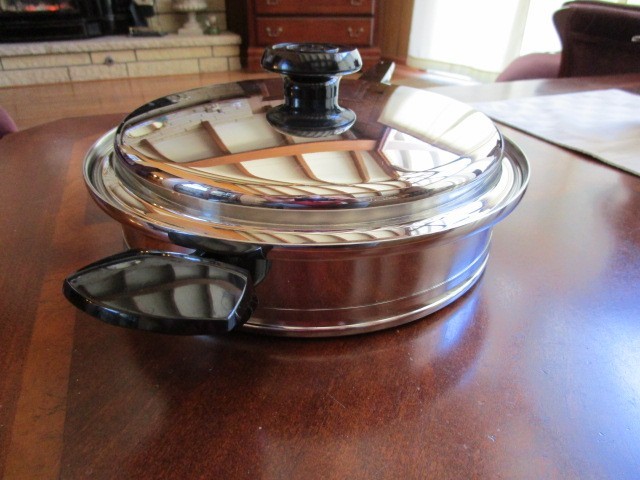11" Lifetime T304 CC Waterless Cookware Stainless Skillet Pan West Bend ...