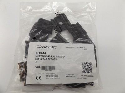 COMMSCOPE BHD-14 I-LINE STANDARD PLASTIC HANGER FOR 1/4" CABLE, KIT OF ...