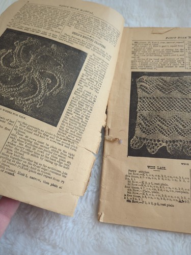 1893 Fancy Work Manual The Ladies' Model Knitting Lace Crochet Antique ...