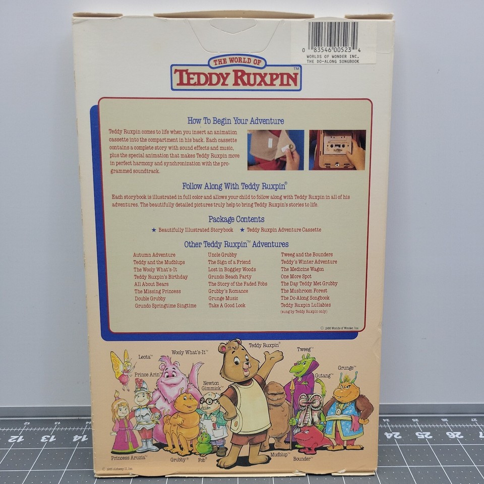 1985 Vintage Teddy Ruxpin Do Along Songbook & Cassette Tape Set | eBay