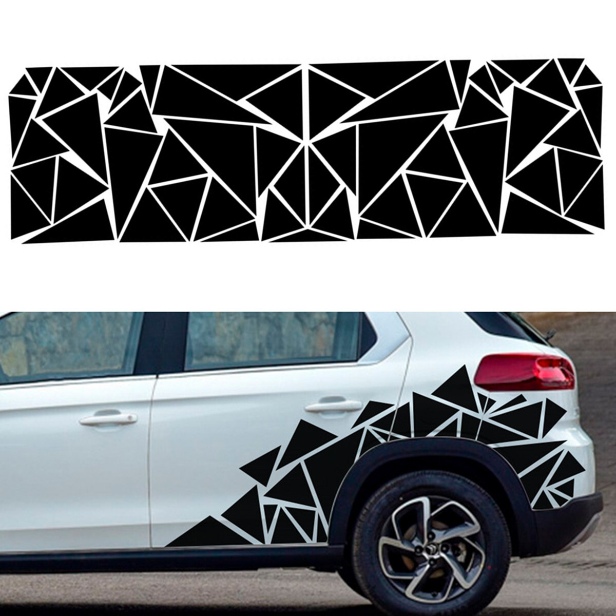 Car Side Stickers Design Black