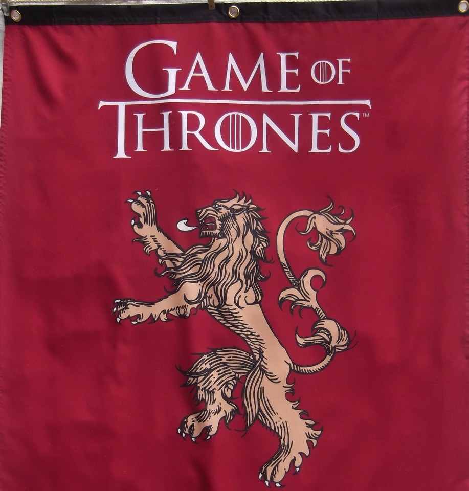 GAME OF THRONES FLAG + LANNISTER LICENSED FAMILY BANNER * LION - RED ...