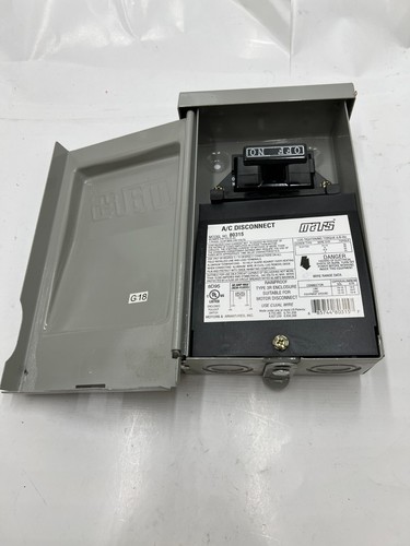 MARS Disconnect Switch 80315 Outdoor Enclosure 60 AMPS 240 Volts AC 1 ...