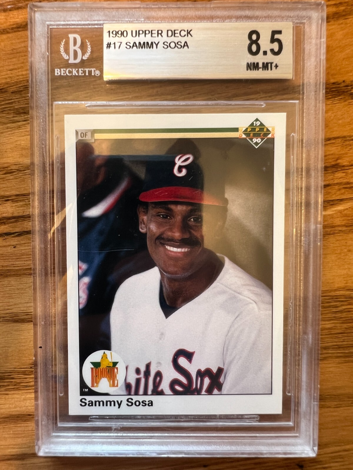 1990 Upper Deck Sammy Sosa Rookie RC #17 BGS 8.5 NM-MT+ White Sox Cubs ...