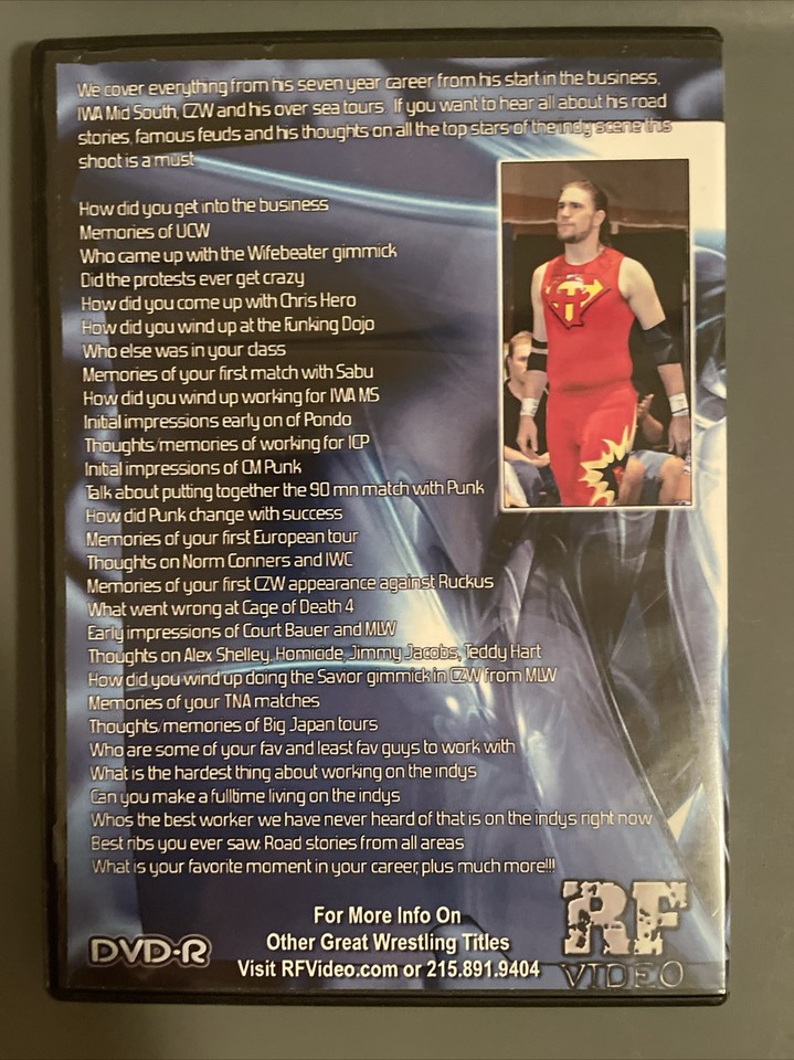 RF Video Chris Hero Shoot Interview DVD Wrestling AEW WCW WWE NJPW ...