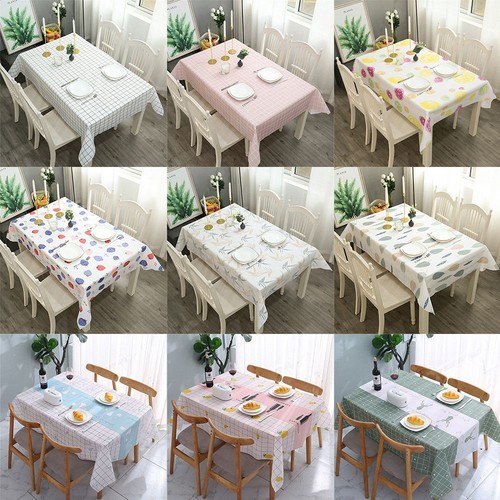Kitchen Dining Tablecloth Table Colth Antifouling Oilcloth Table Cover ...