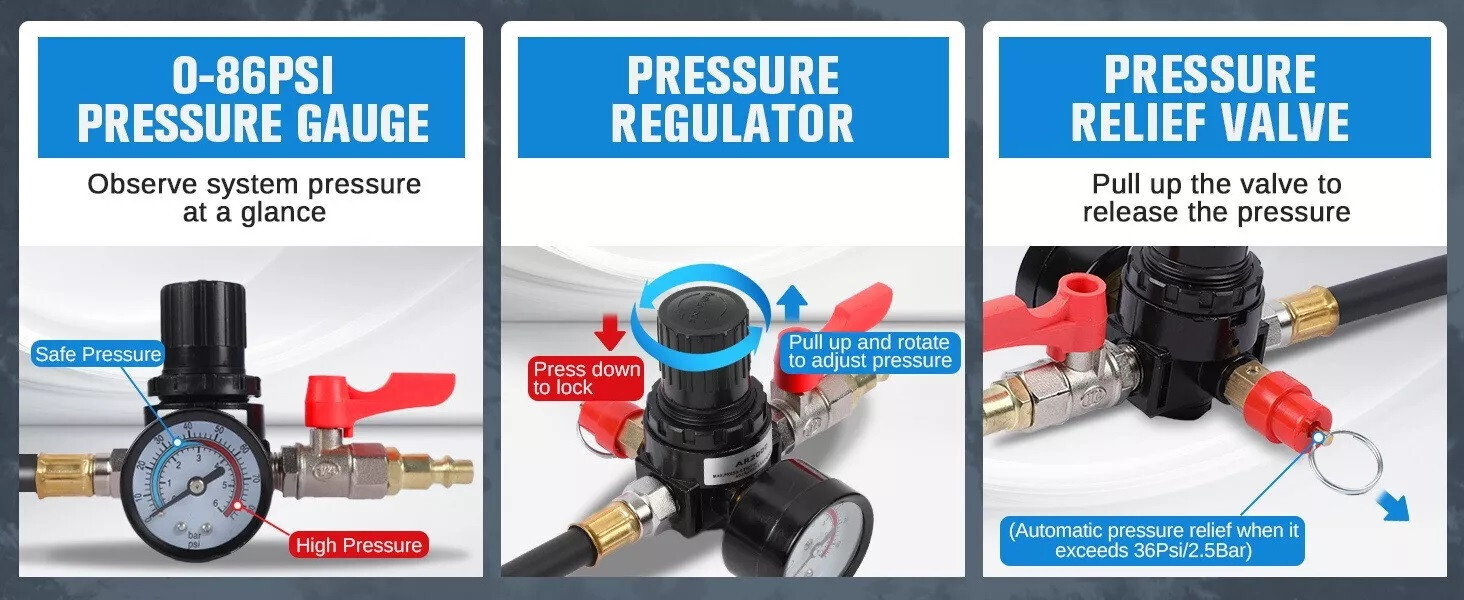 Turbo System Leakage Tester Turbocharger Air Pressure Boost Leak Test ...