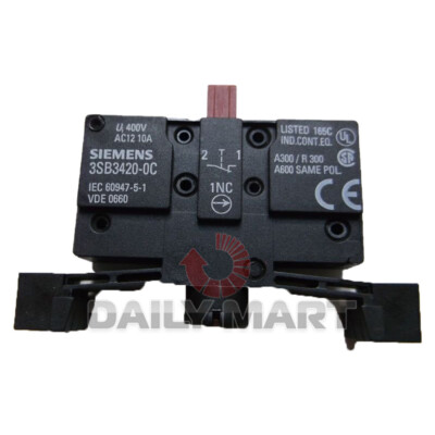 New In Box SIEMENS 3SB3420-0C Pushbutton Switch Auxiliary Contact | eBay