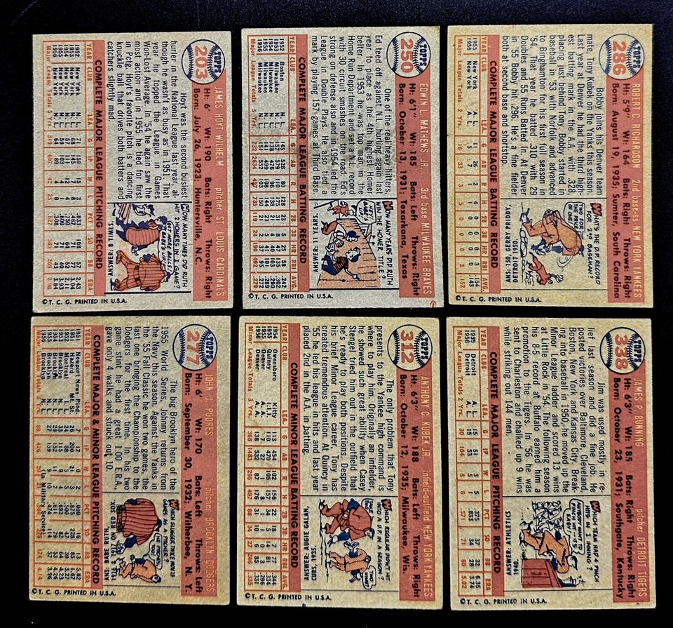 🔥 1957 TOPPS Complete Set (407) - 14 Graded HOFs! Mantle Mays Aaron ...