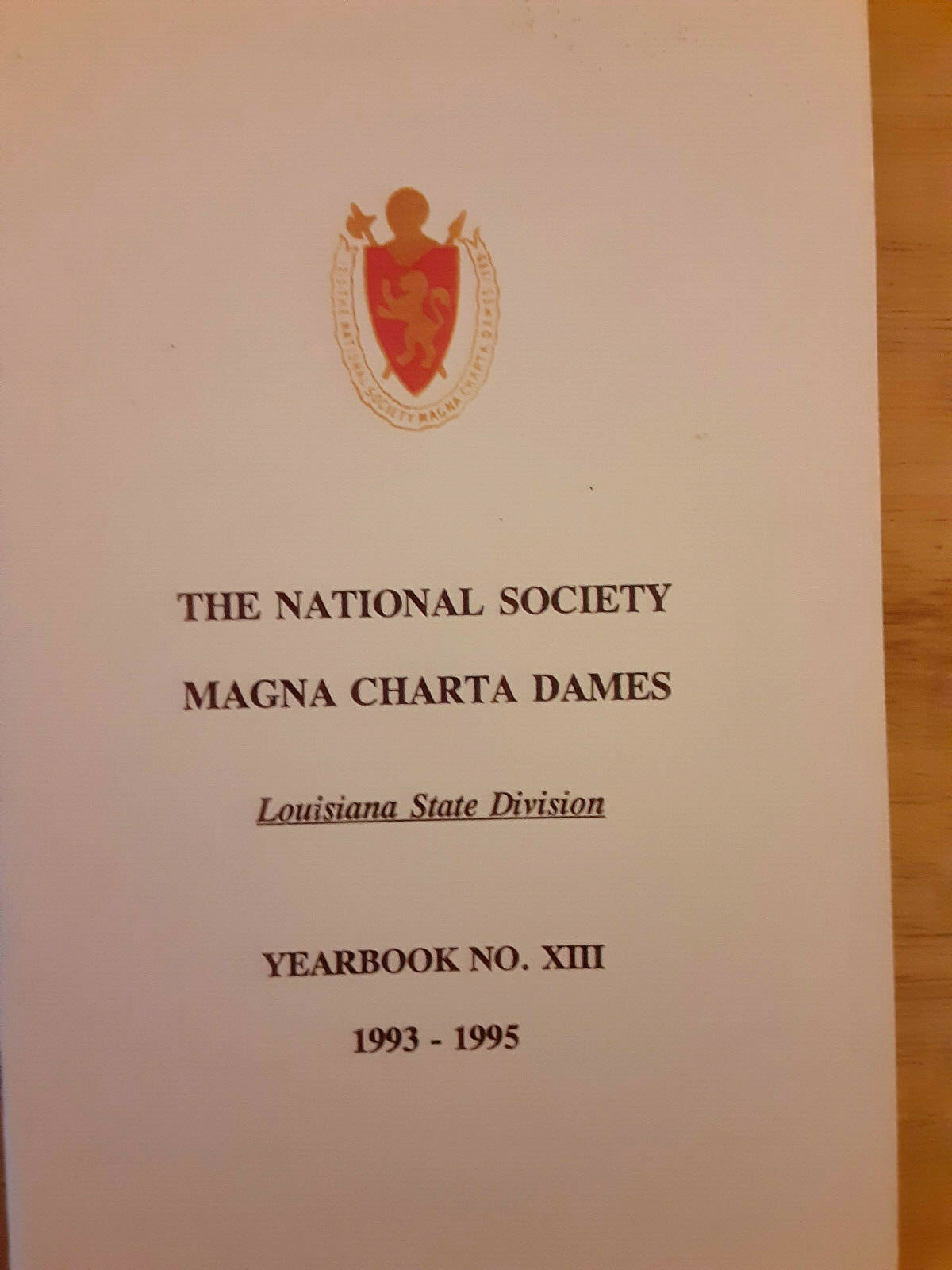 The National Society Magna Charta Dames Louisiana State Division ...