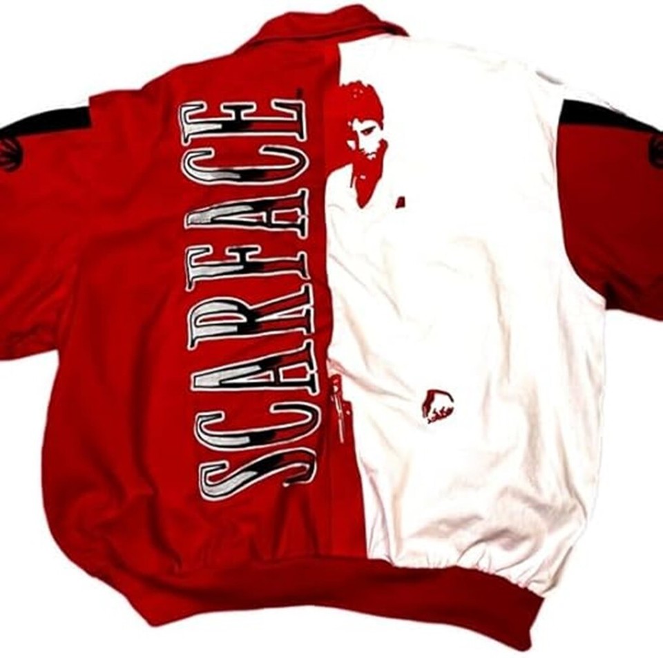 Tony Montana Scarface Jacket |Jeff Hamilton Scarface Jacket Red and ...