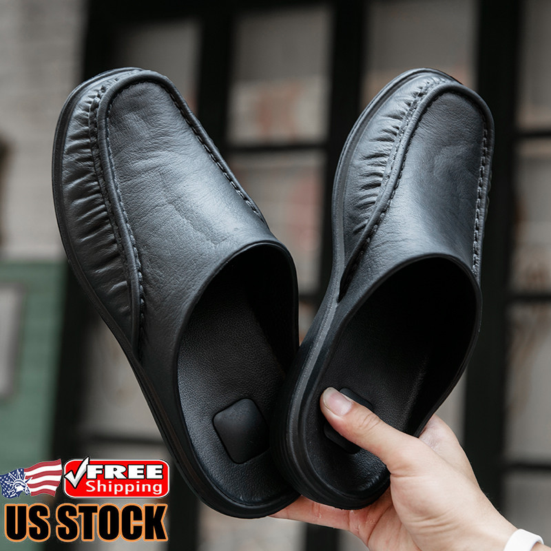 Men EVA Slippers Slip on Flats Shoes Fashion Beach Sandals Home Shoes ...