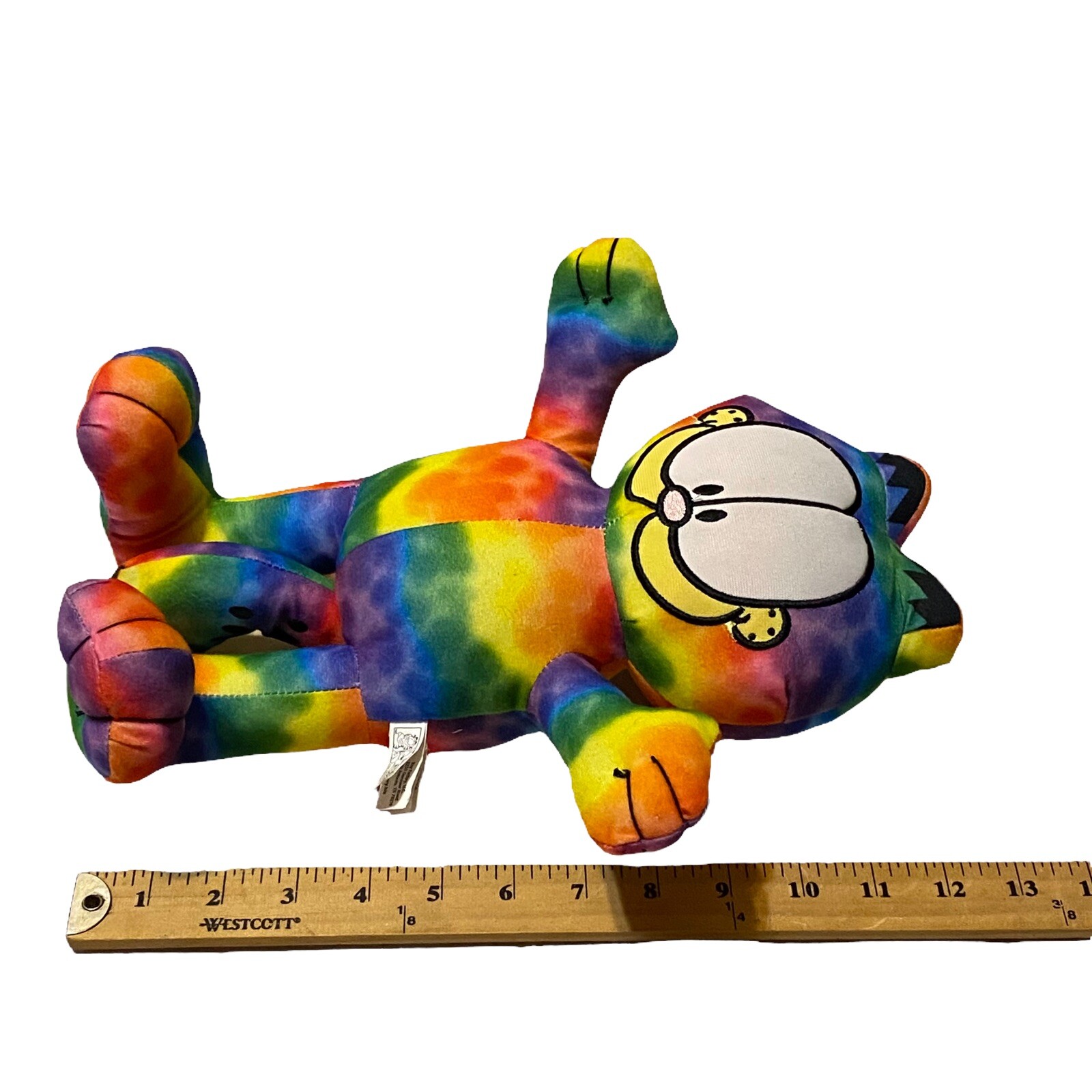 Garfield Tye Dye Rainbow Soft Stuffed Plush Toy Cat Tie | eBay