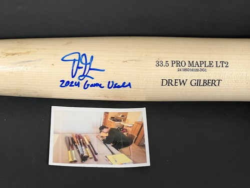 Drew Gilbert New York Mets Signed 2024 Game Used Non-Cracked Bat ~. | eBay