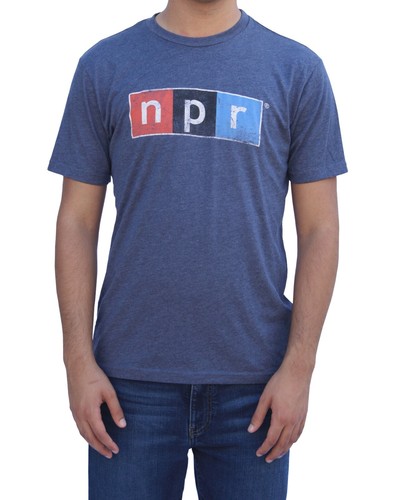 NPR logo Blue Men t-shirt by Chaser Brand National Public Radio Station ...