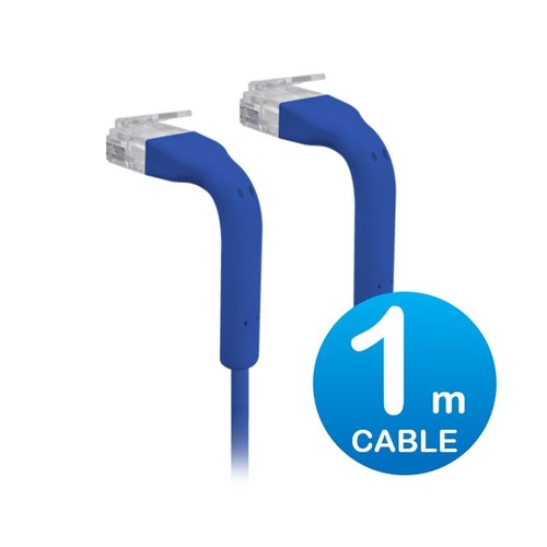 P - UniFi Patch Cable 1m Blue, Both End Bendable to 90 Degree, RJ45 ...
