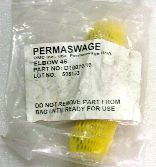 D10070-10 PermaSwage Metal Elbow 45 Degree Connector | eBay
