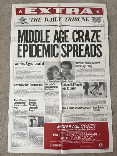 Middle Age Crazy (1980) Original US One Sheet Movie Poster | eBay