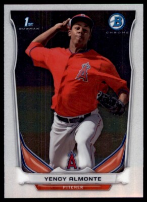 2014 Bowman Chrome Prospects Yency Almonte Rookie Los Angeles Angels # ...
