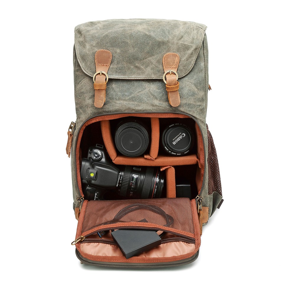 Camera Backpack Shoulder Bag Waterproof Case for Canon Nikon Sony DSLR ...