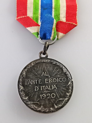 MEDAGLIA ARGENTO AL FANTE EROICO 1920 WW1 | eBay