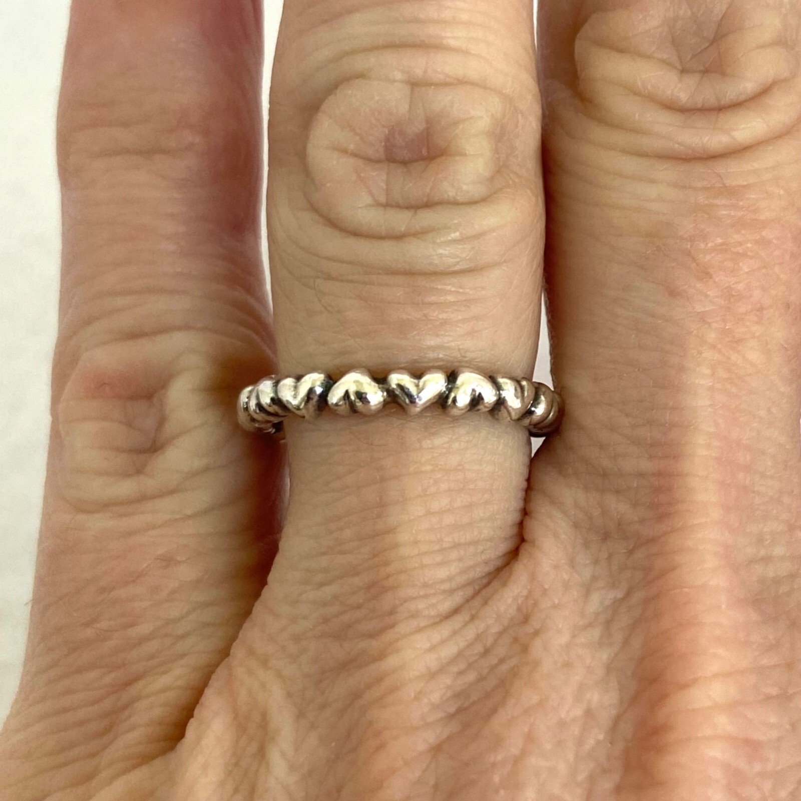 Pandora Sterling Silver 925 ALE Heart Love Stacking E… - Gem